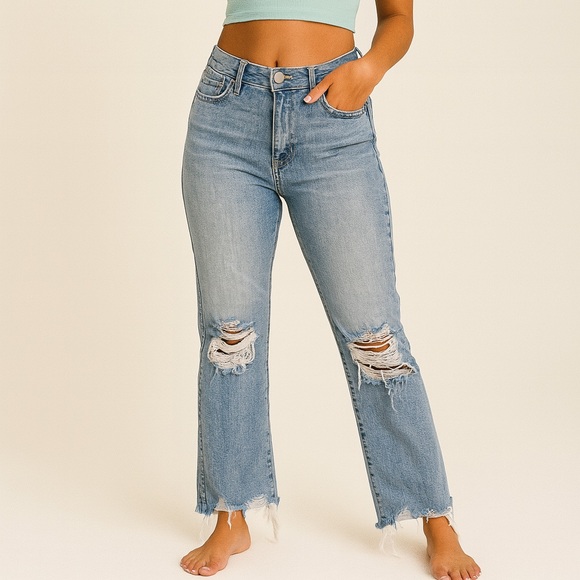 Vervet | Jeans | Lovervet By Vervet Stylish Light Blue Distressed Women ...